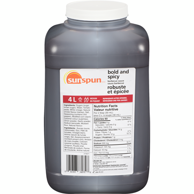 Bold and Spicy Barbecue Sauce 4 L - Sunspun - Canadian Distributor ...